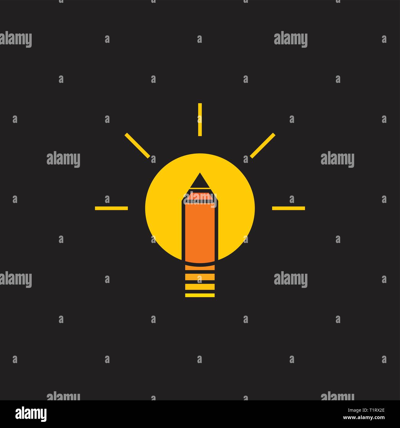 Light bulb pencil Stock Vector Images - Alamy