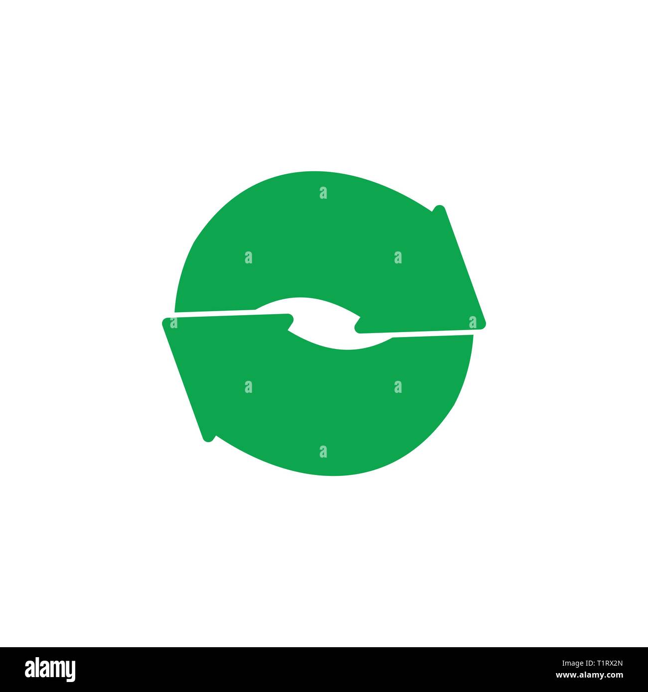 circle geometric green recycle logo vector Stock Vector Image & Art - Alamy