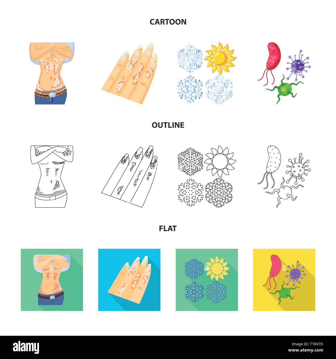 psoriasis,snowflake,bacteria,body,falling,virus,skin,ice,microbe,itch ...