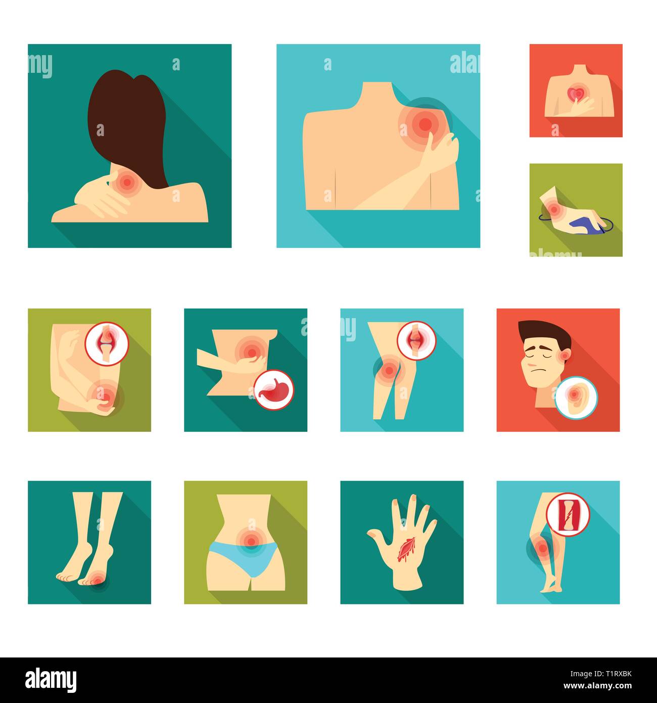 Vector design of damage and wound symbol. Set of damage and rendering ...