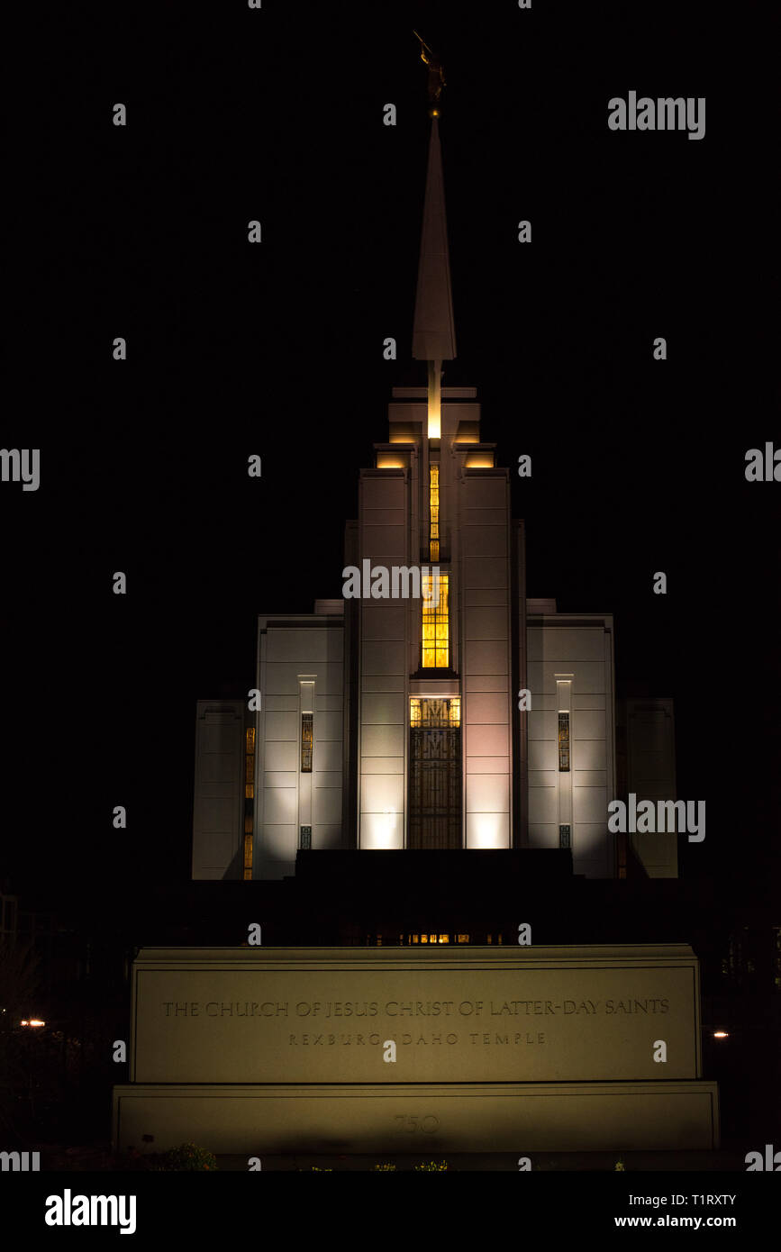Rexburg temple hi-res stock photography and images - Alamy