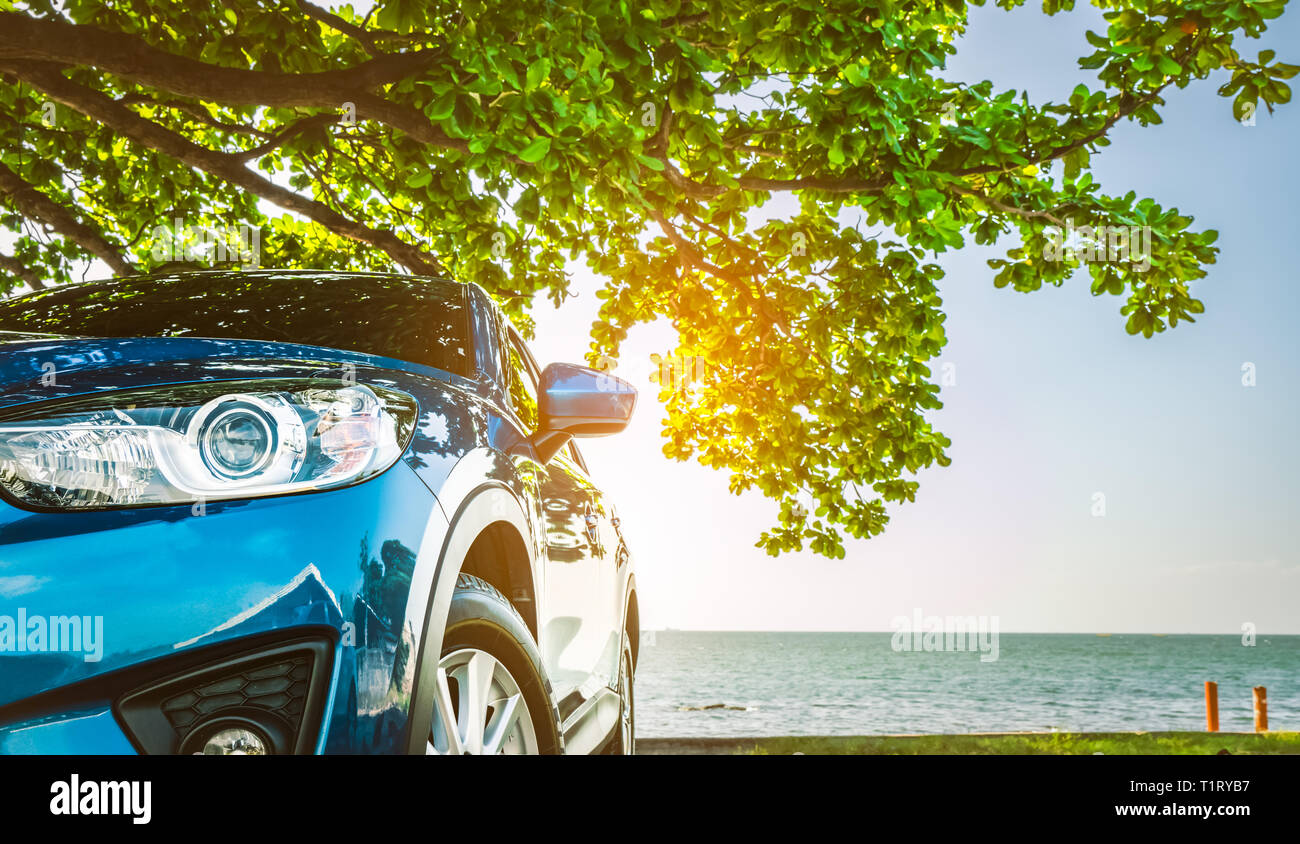 Car parked under tree hi-res stock photography and images - Alamy
