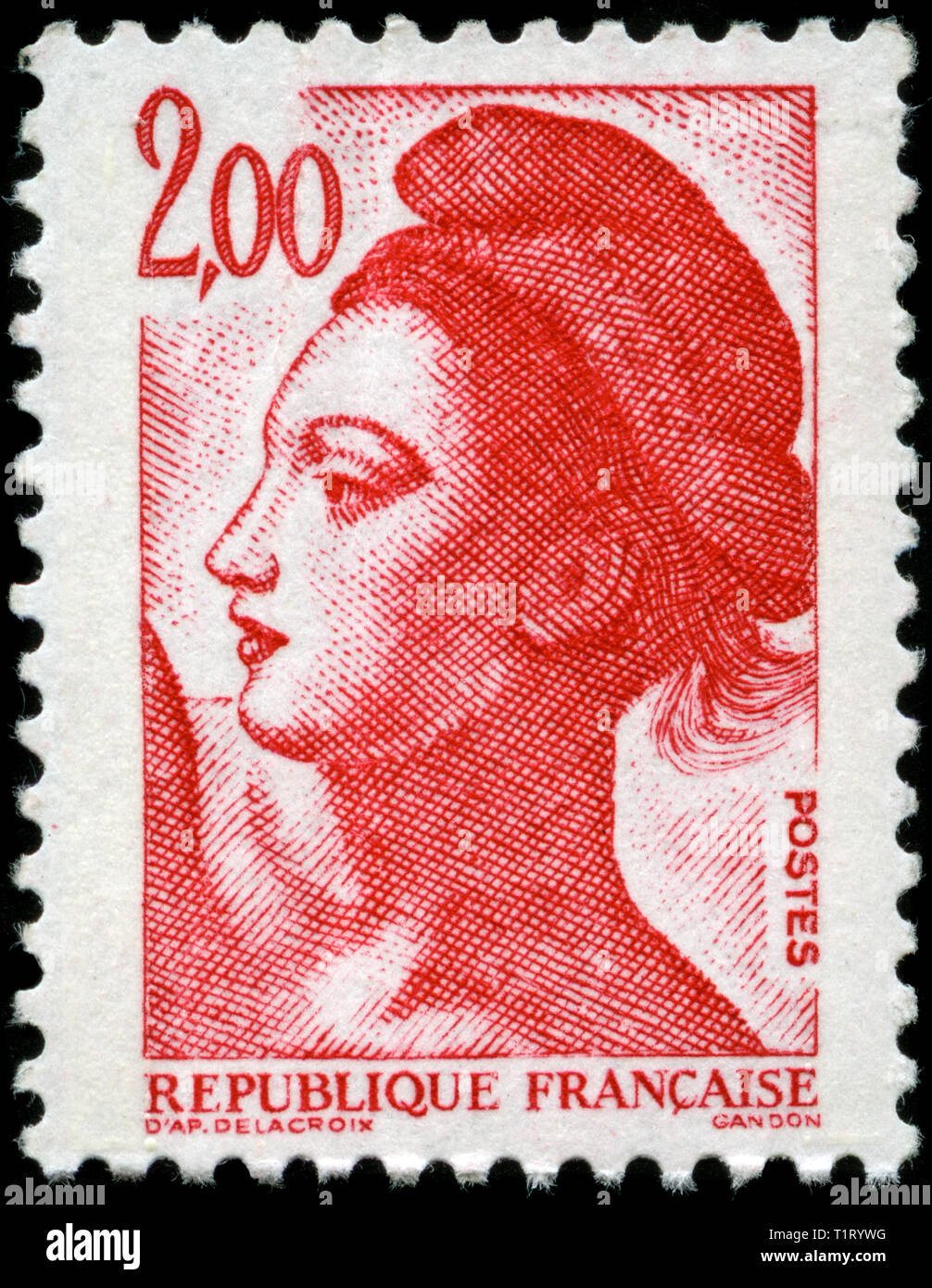 Postage stamp france liberty hi-res stock photography and images - Alamy