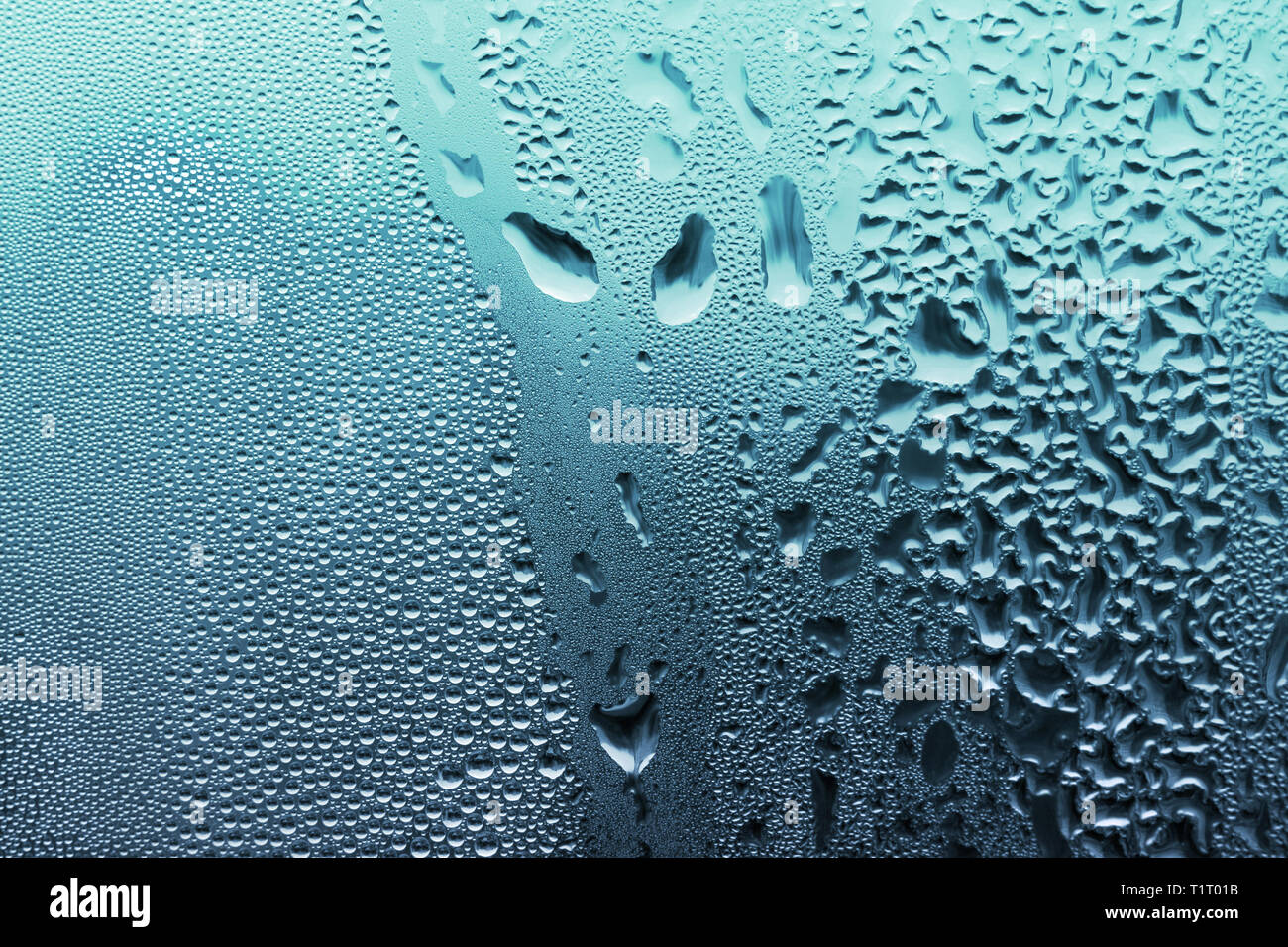 natural large and fine water drops on glass Stock Photo - Alamy