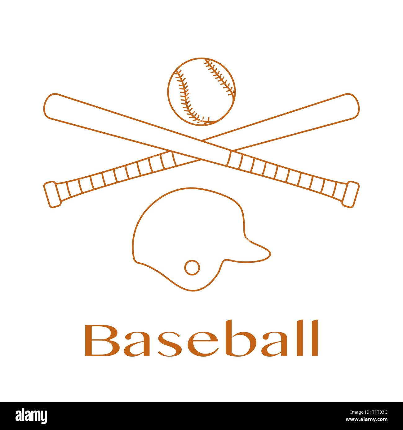 Vector illustration with baseball bats, ball, helmet. Sports background ...