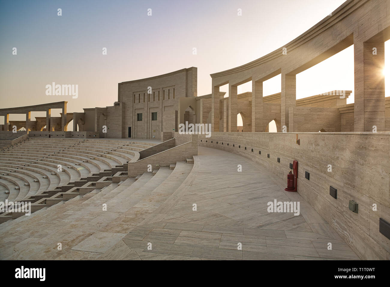 DOHA, QATAR – JULY 12, 2013: Amphitheater in Katara Cultural Village ...