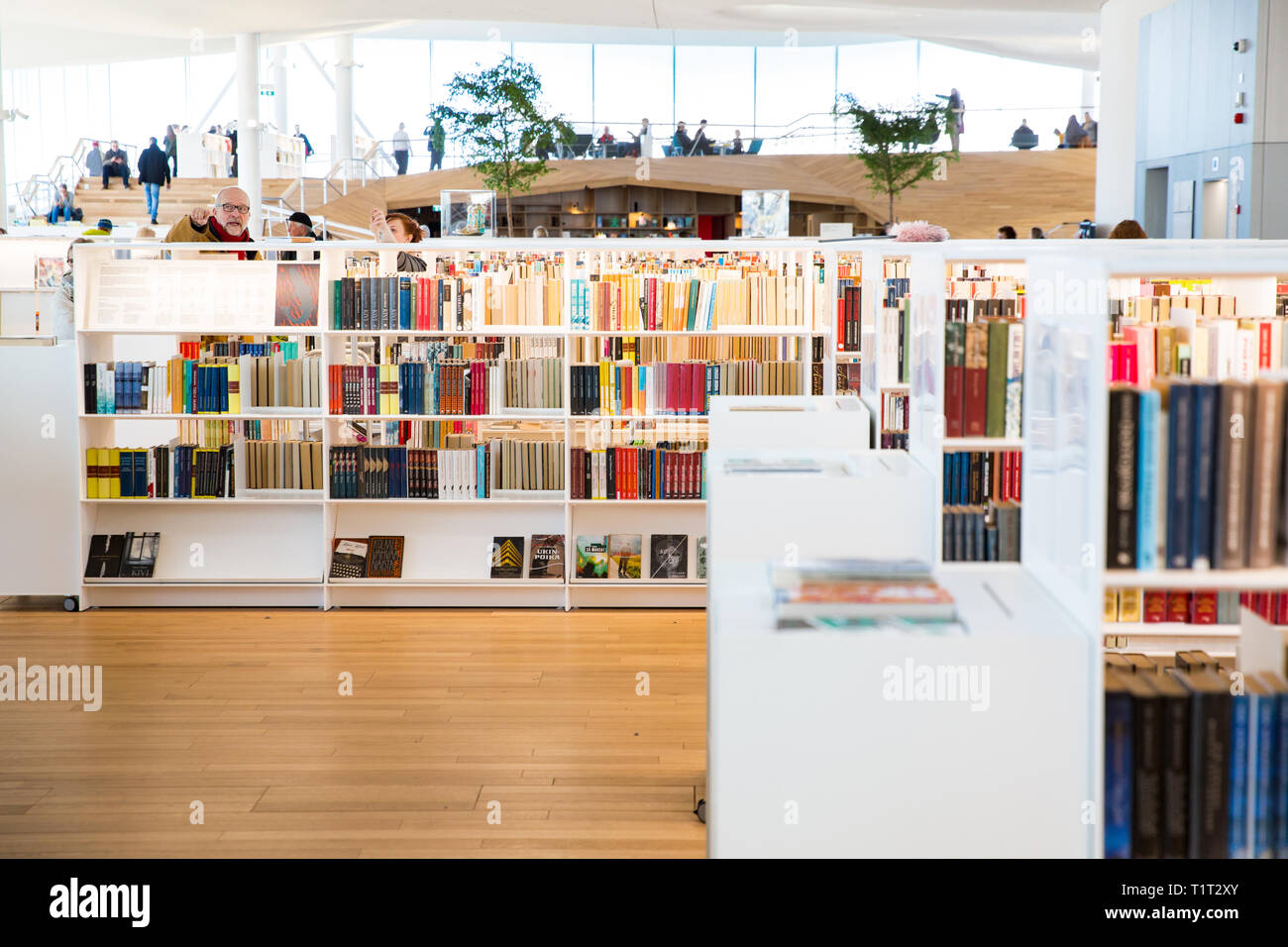 New Helsinki central library Oodi interior. Light and spacious modern ...