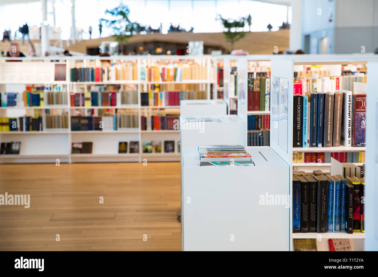New Helsinki central library Oodi interior. Light and spacious modern ...
