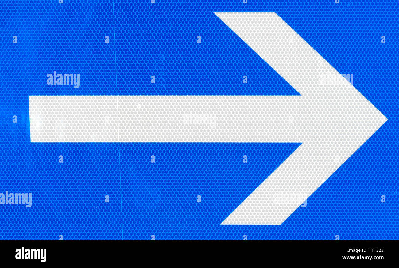 Road sign Prescribed direction of travel on the right Stock Photo - Alamy