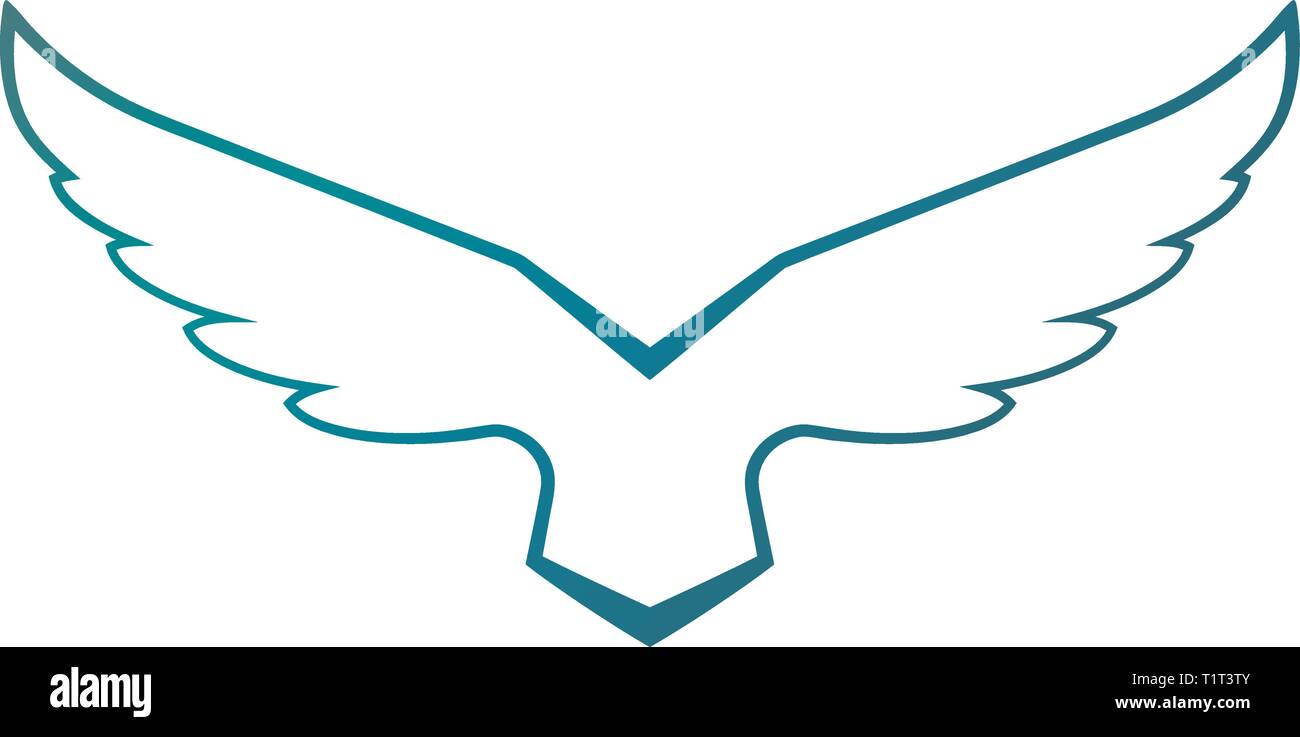 Falcon soaring rising Wings Logo design vector template.Luxury ...