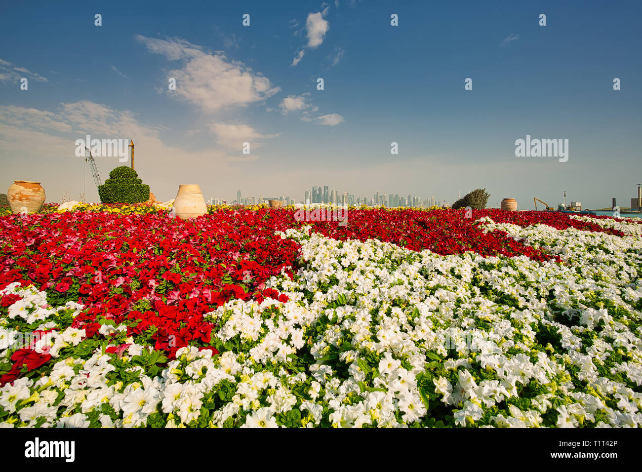 The Corniche embankment is decorated with beautiful flower beds and ...