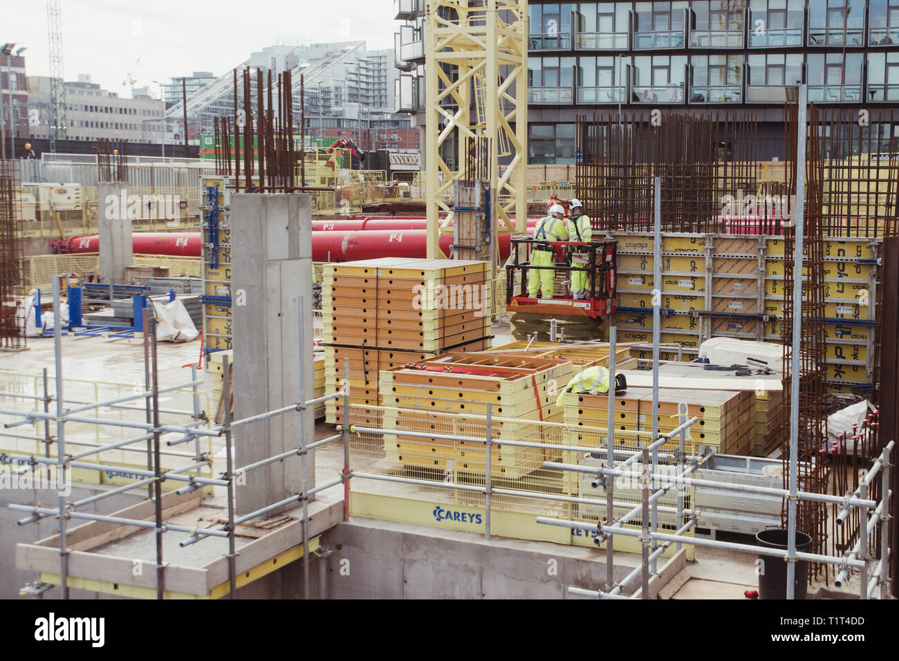 Construction site, Manchester. UK Stock Photo - Alamy