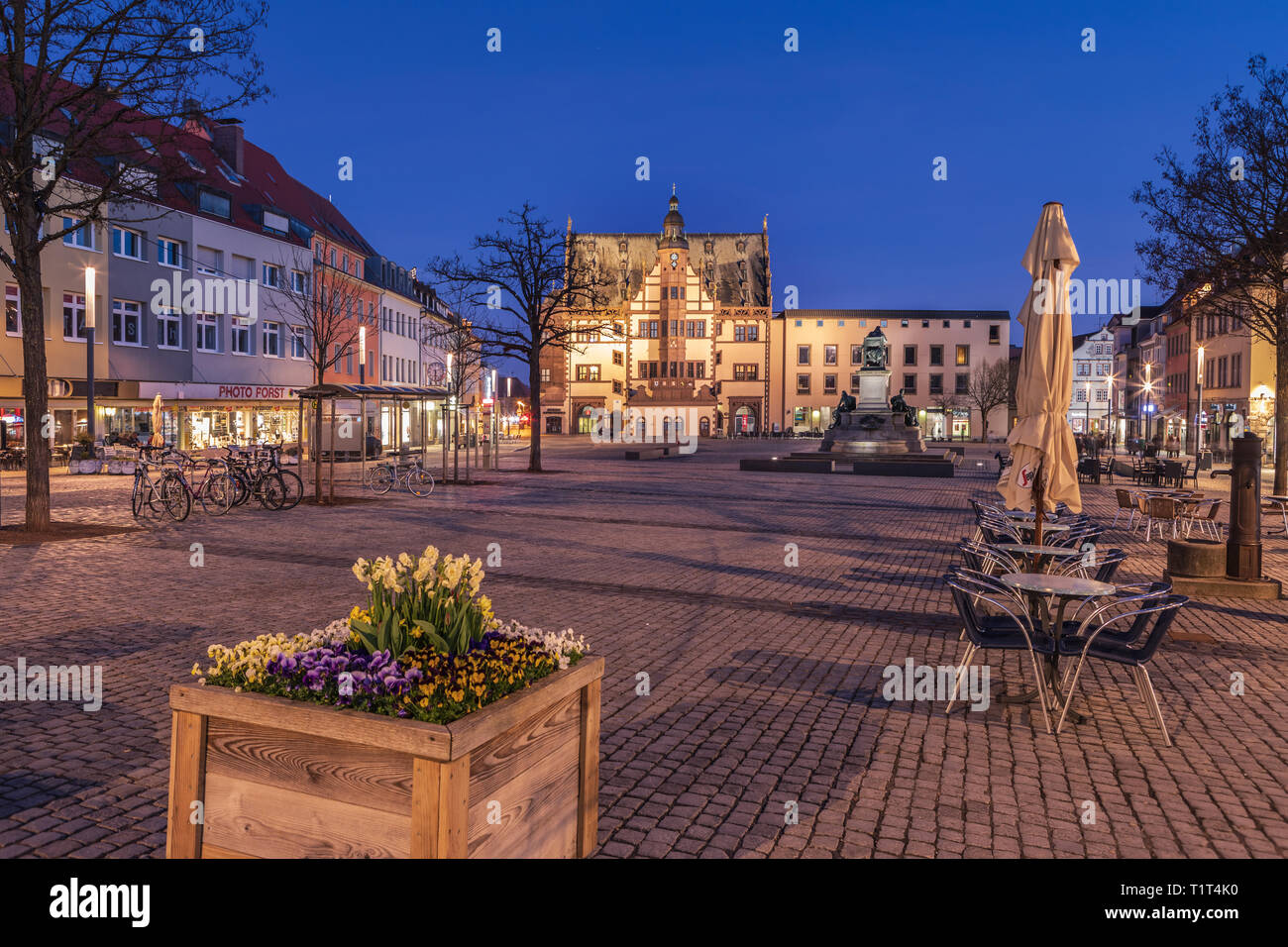 SCHWEINFURT, GERMANY - CIRCA AUGUST, 2018: The market square alias ...
