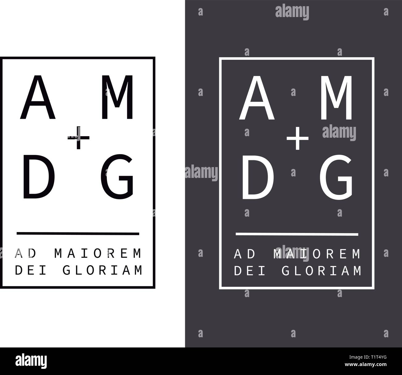 Ad maiorem dei gloriam Stock Vector Images - Alamy