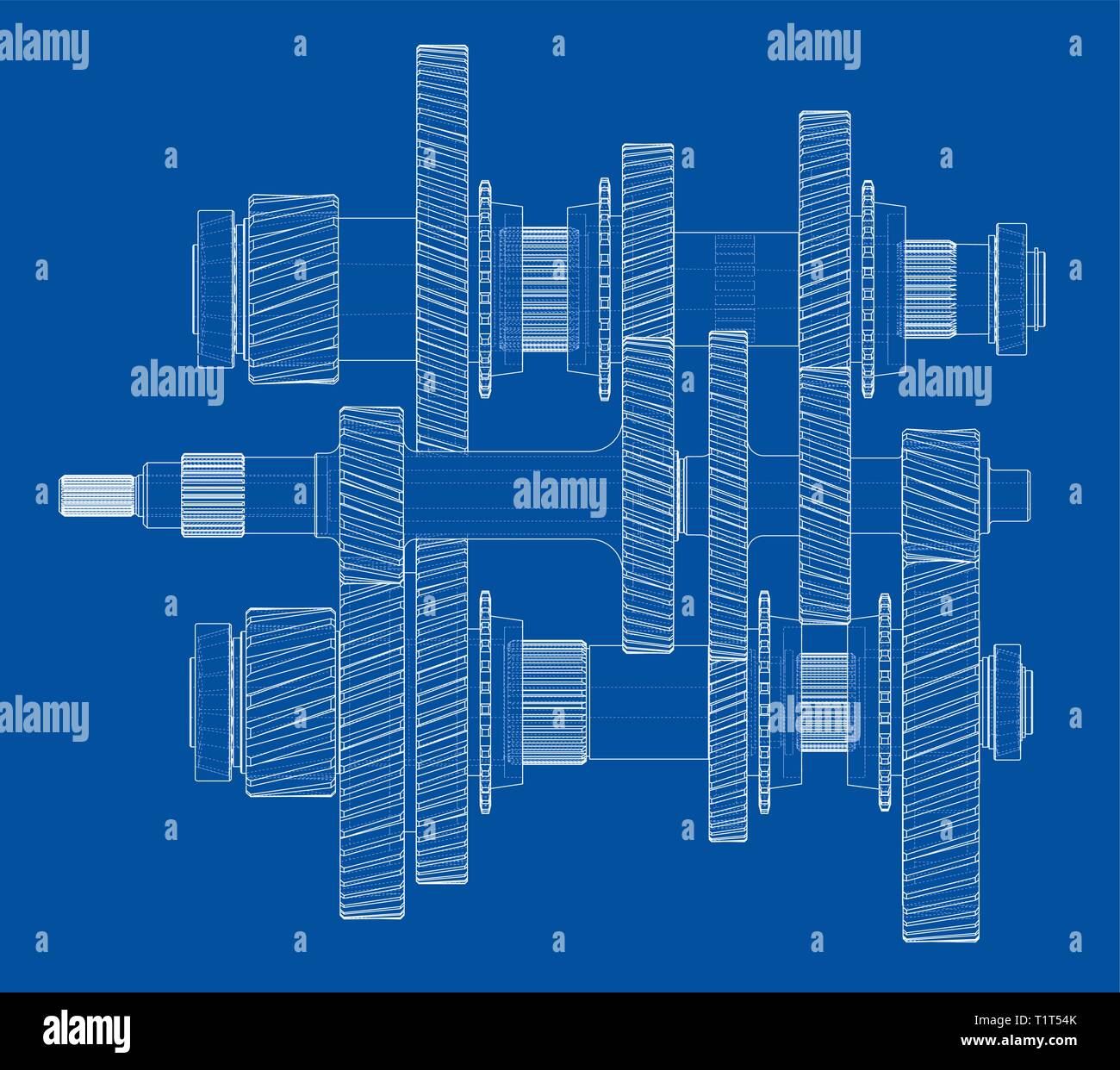 Outline gearbox concept. Vector Stock Vector Image & Art - Alamy