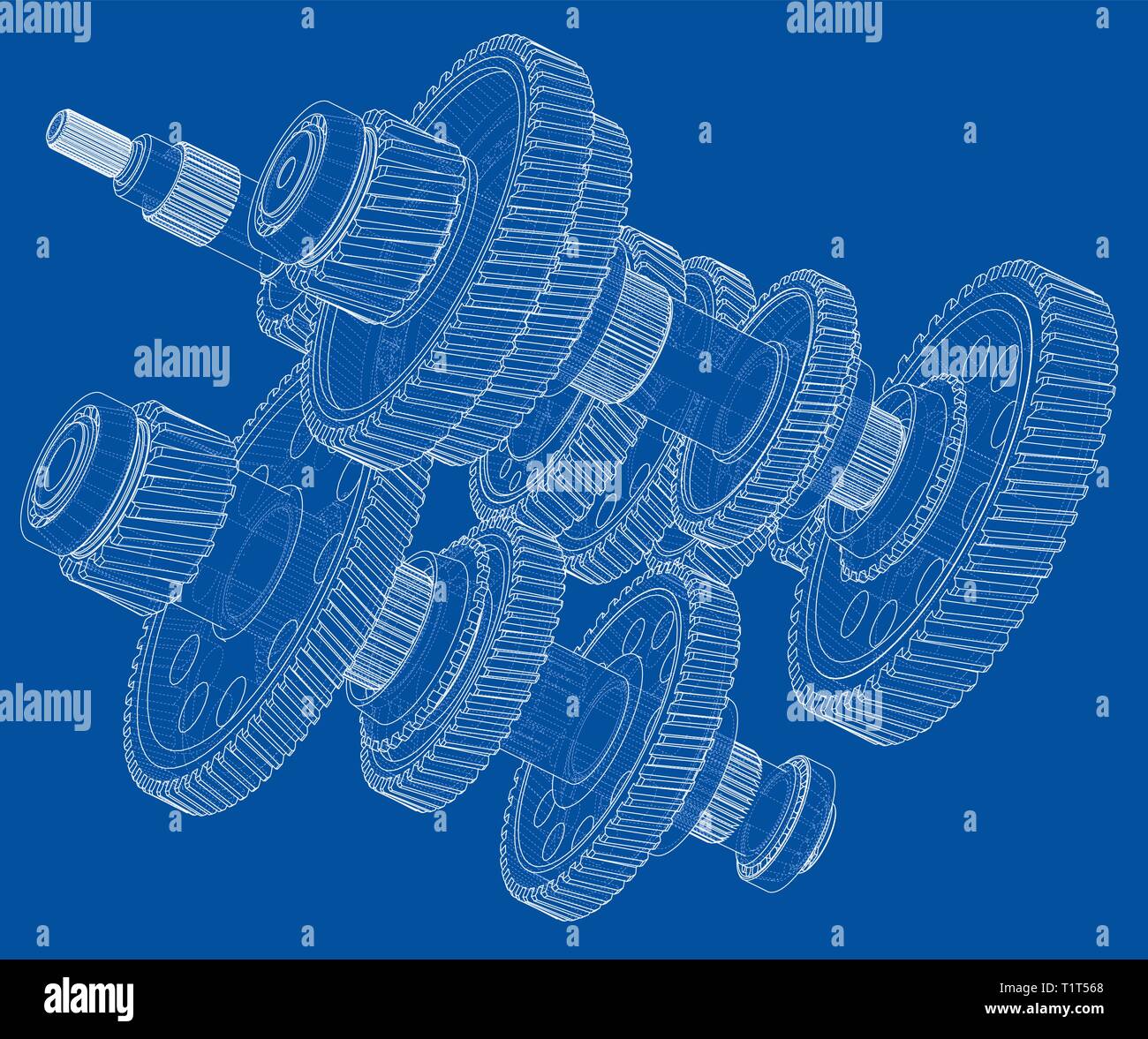 Outline gearbox concept. Vector Stock Vector Image & Art - Alamy