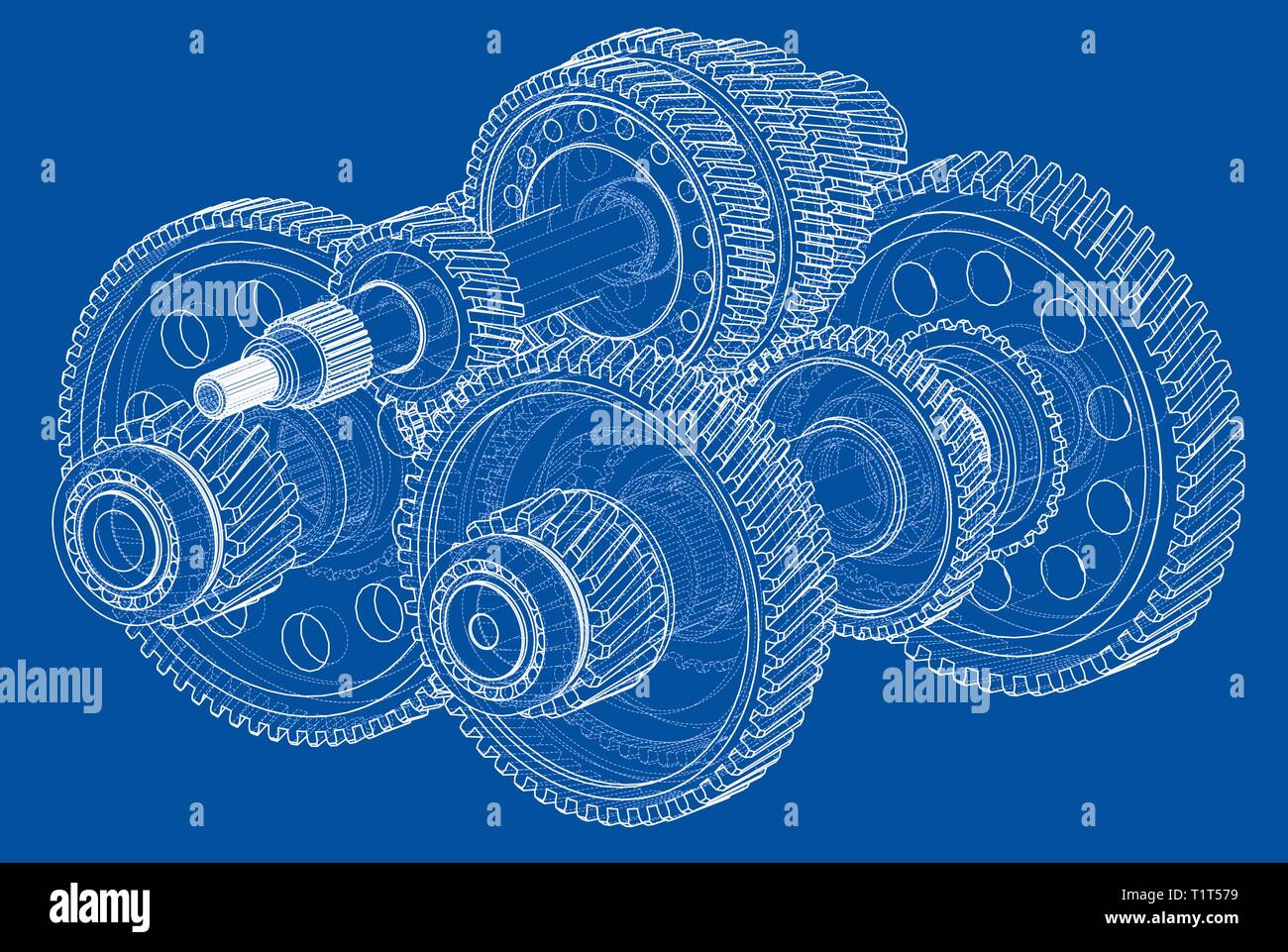 Outline gearbox concept. Vector Stock Vector Image & Art - Alamy