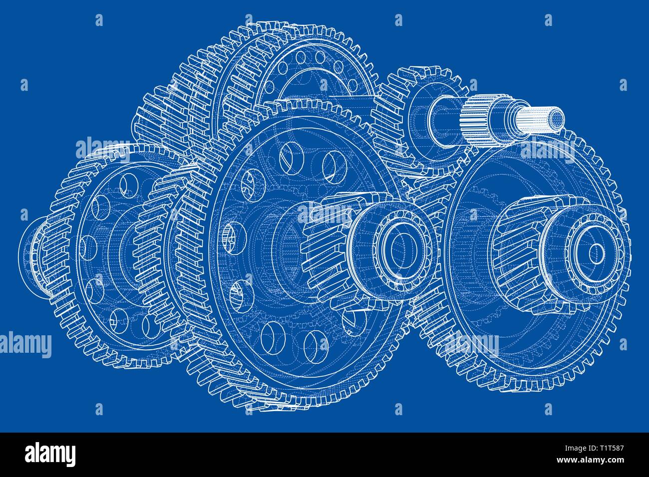 Outline gearbox concept. Vector Stock Vector Image & Art - Alamy