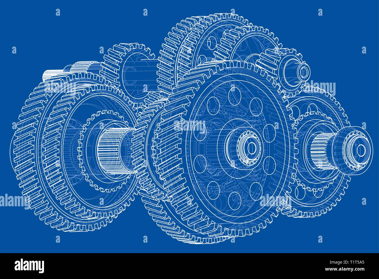 Outline gearbox concept. Vector Stock Vector Image & Art - Alamy