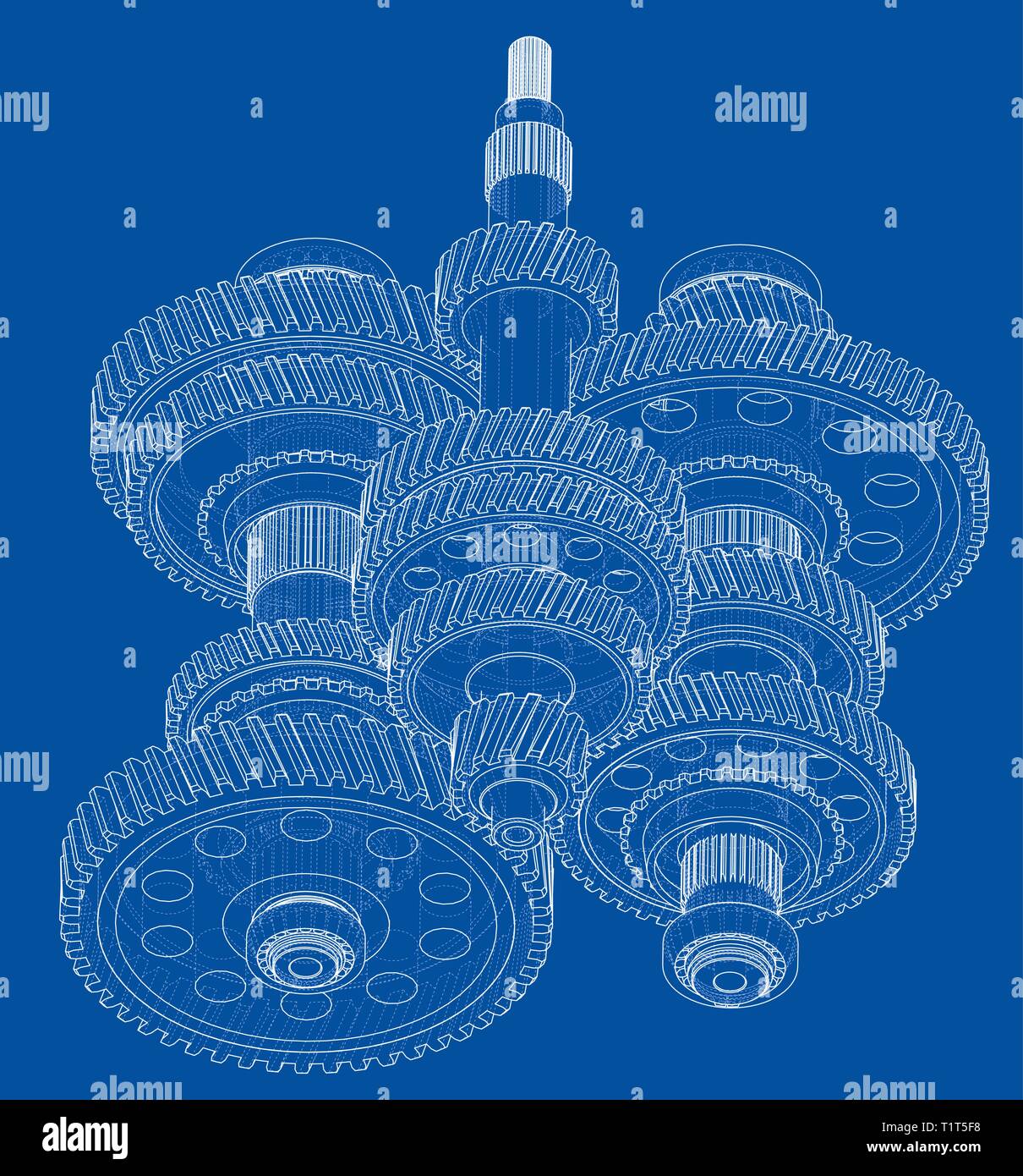 Outline gearbox concept. Vector Stock Vector Image & Art - Alamy