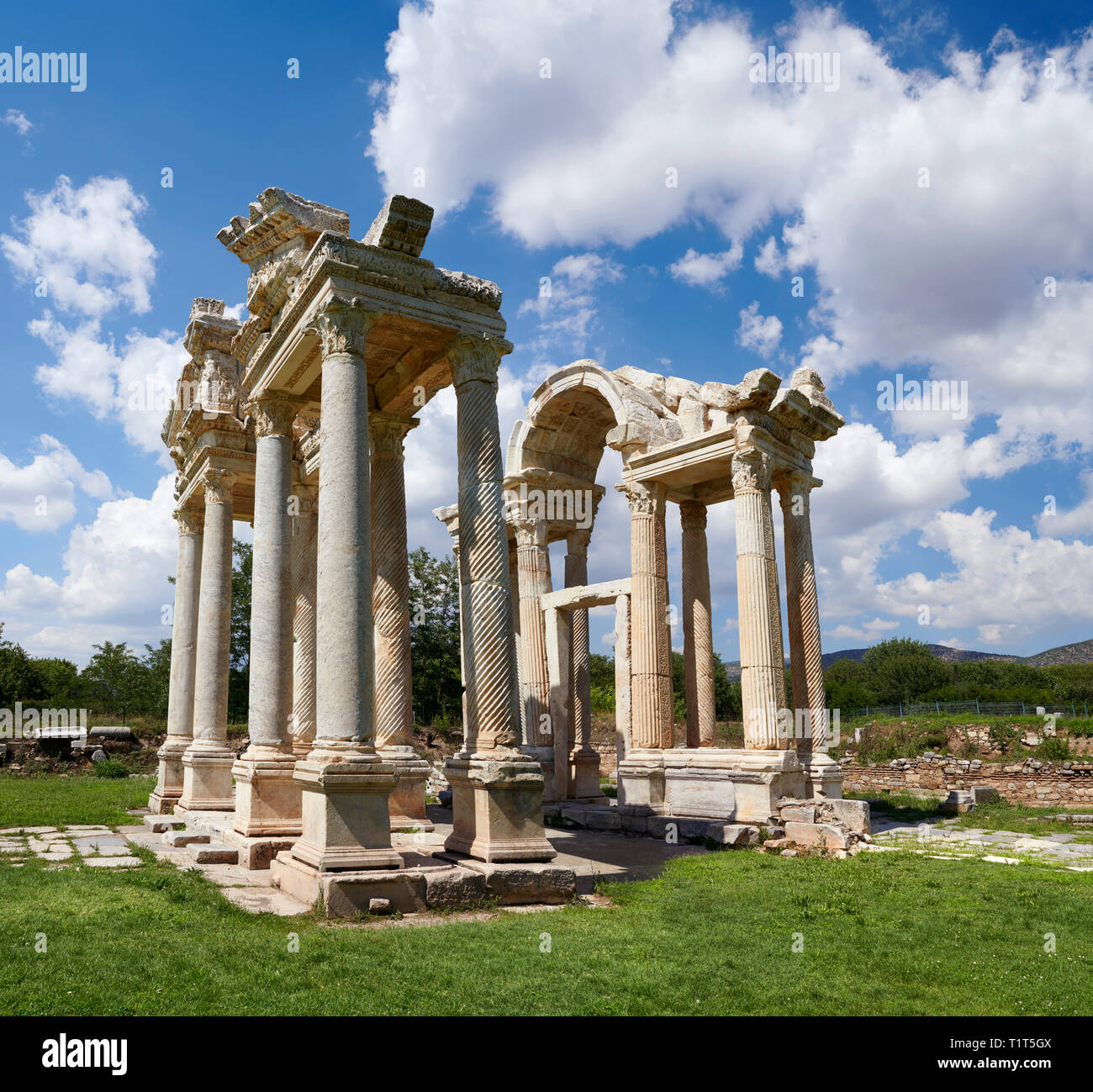 Tetrapylon monumental gateway to the Temple of Aphrodite. The ...