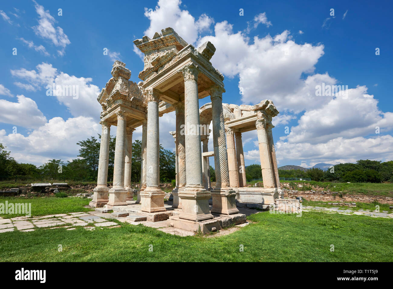 Tetrapylon monumental gateway to the Temple of Aphrodite. The ...