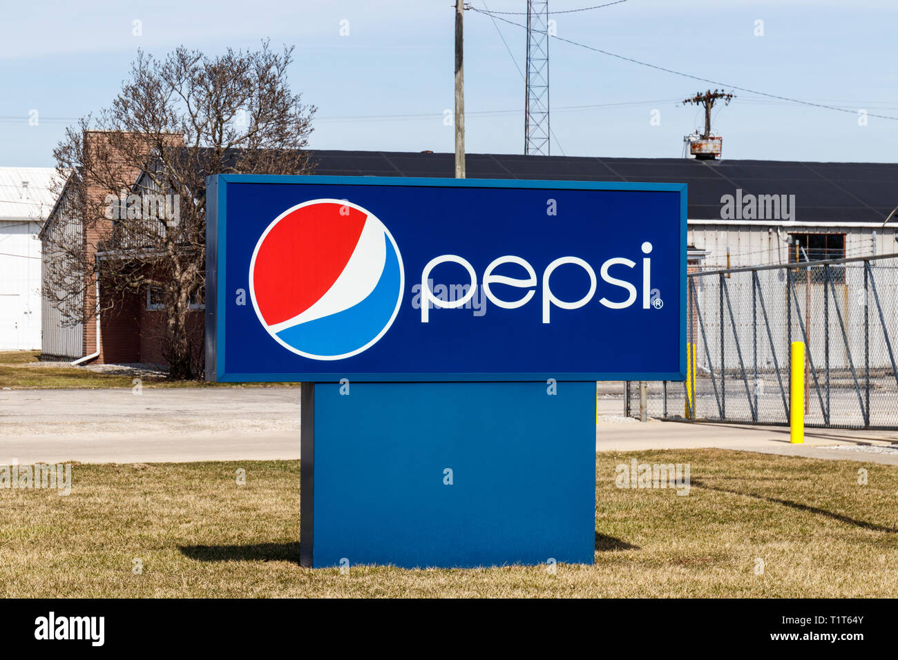 Muncie - Circa March 2019: Pepsi Bottling Signage. Pepsi is one of the ...