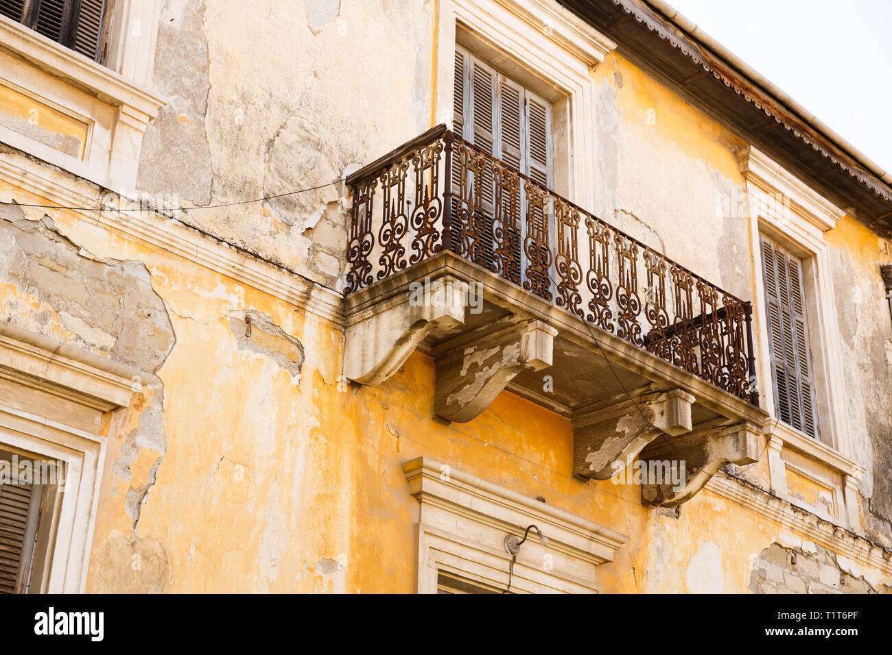 Old balcony in historical center hi-res stock photography and images ...