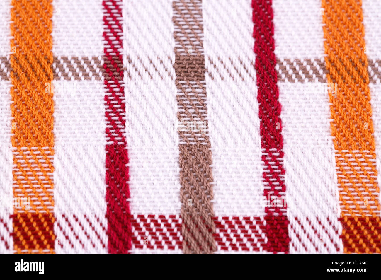 Striped tablecloth texture as a background, closeup picture Stock Photo ...