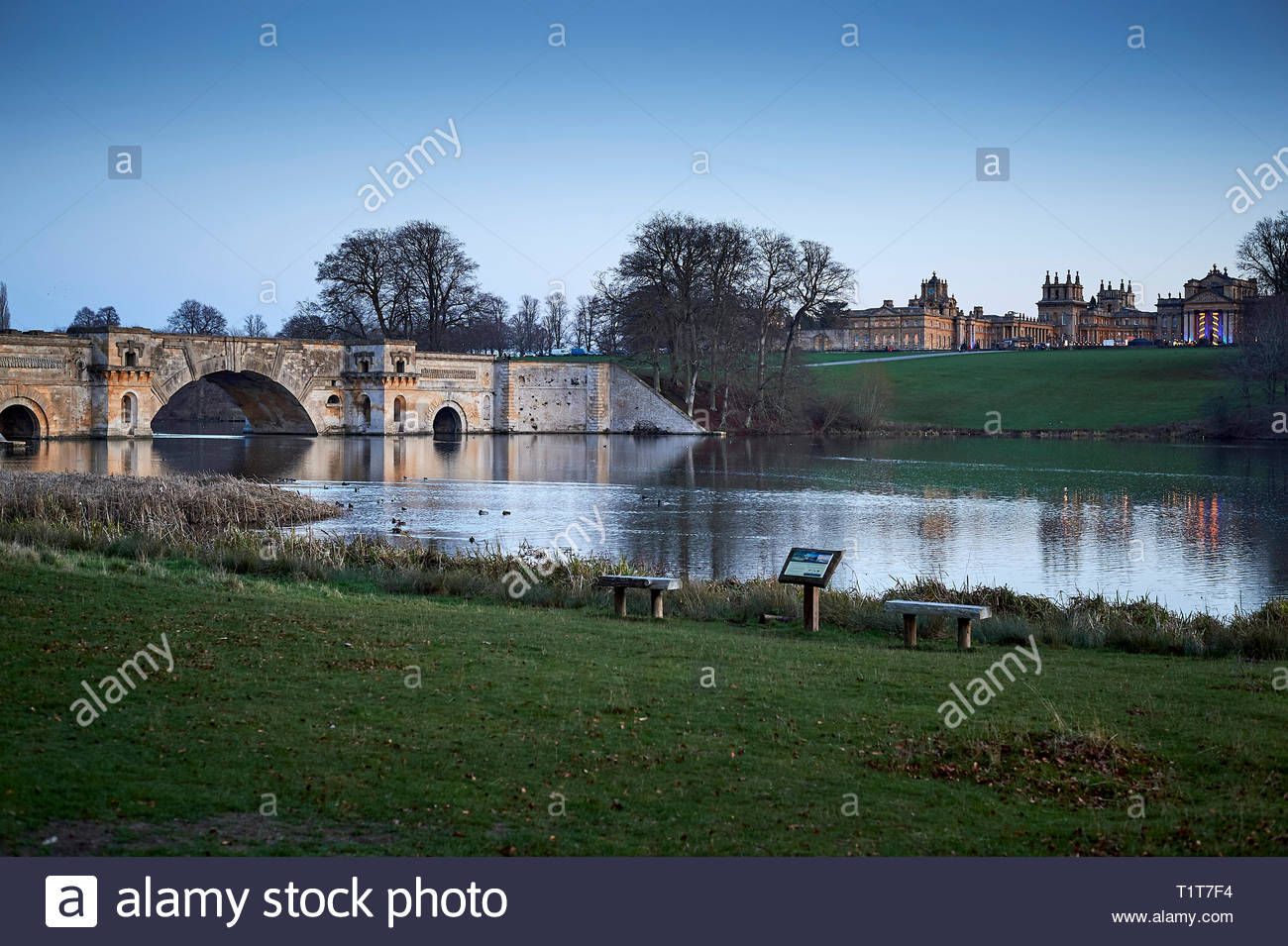 Bridge Blenheim Palace Oxfordshire High Resolution Stock Photography ...
