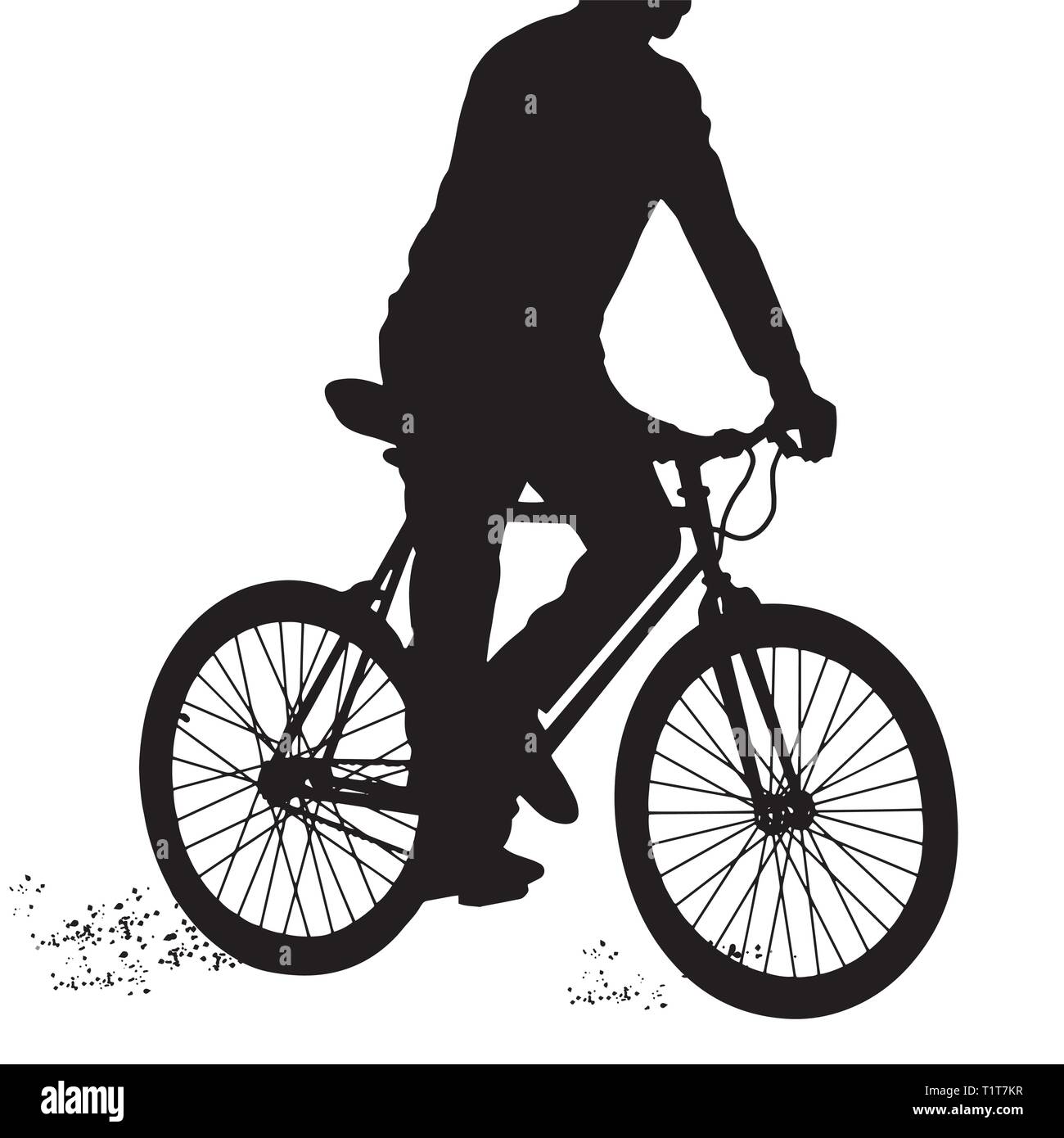 Cyclist silhouette illustration hi-res stock photography and images - Alamy