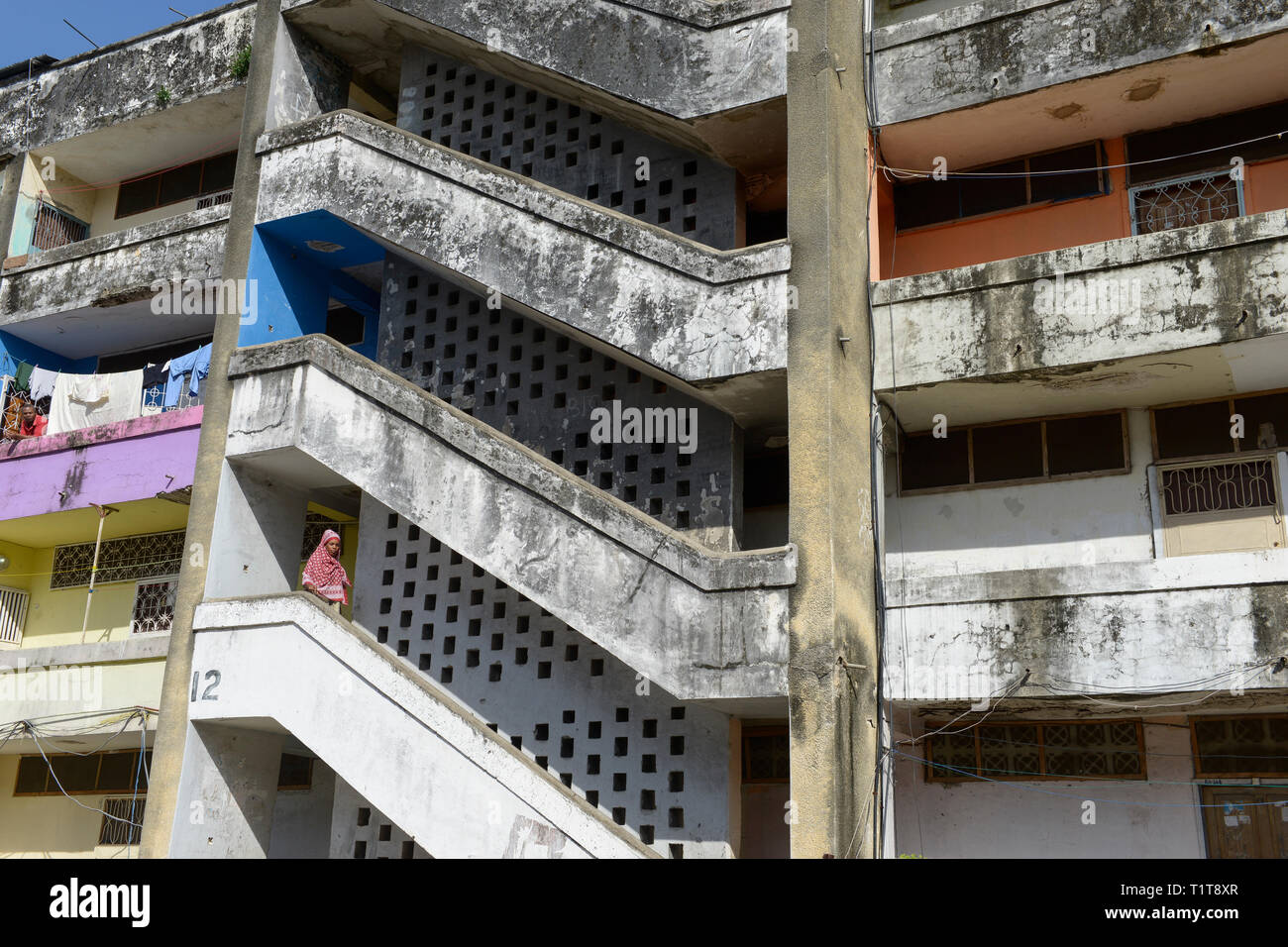 TANZANIA, Zanzibar, Stone town, old block buildings, build during ...