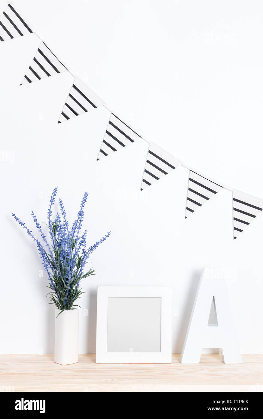 Triangular flags interior decoration hi-res stock photography and ...