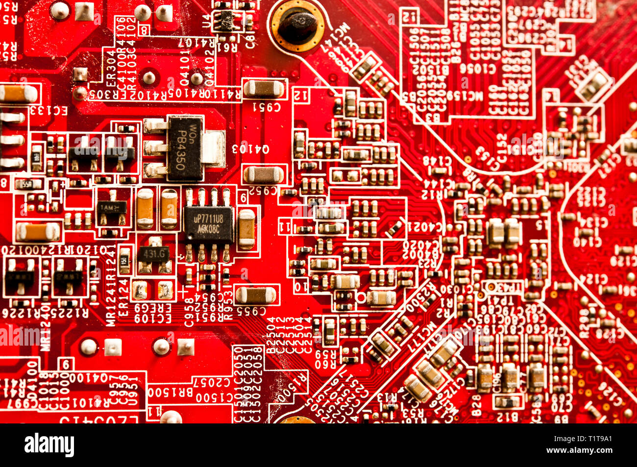 graphic card motherboard macro detail Stock Photo - Alamy