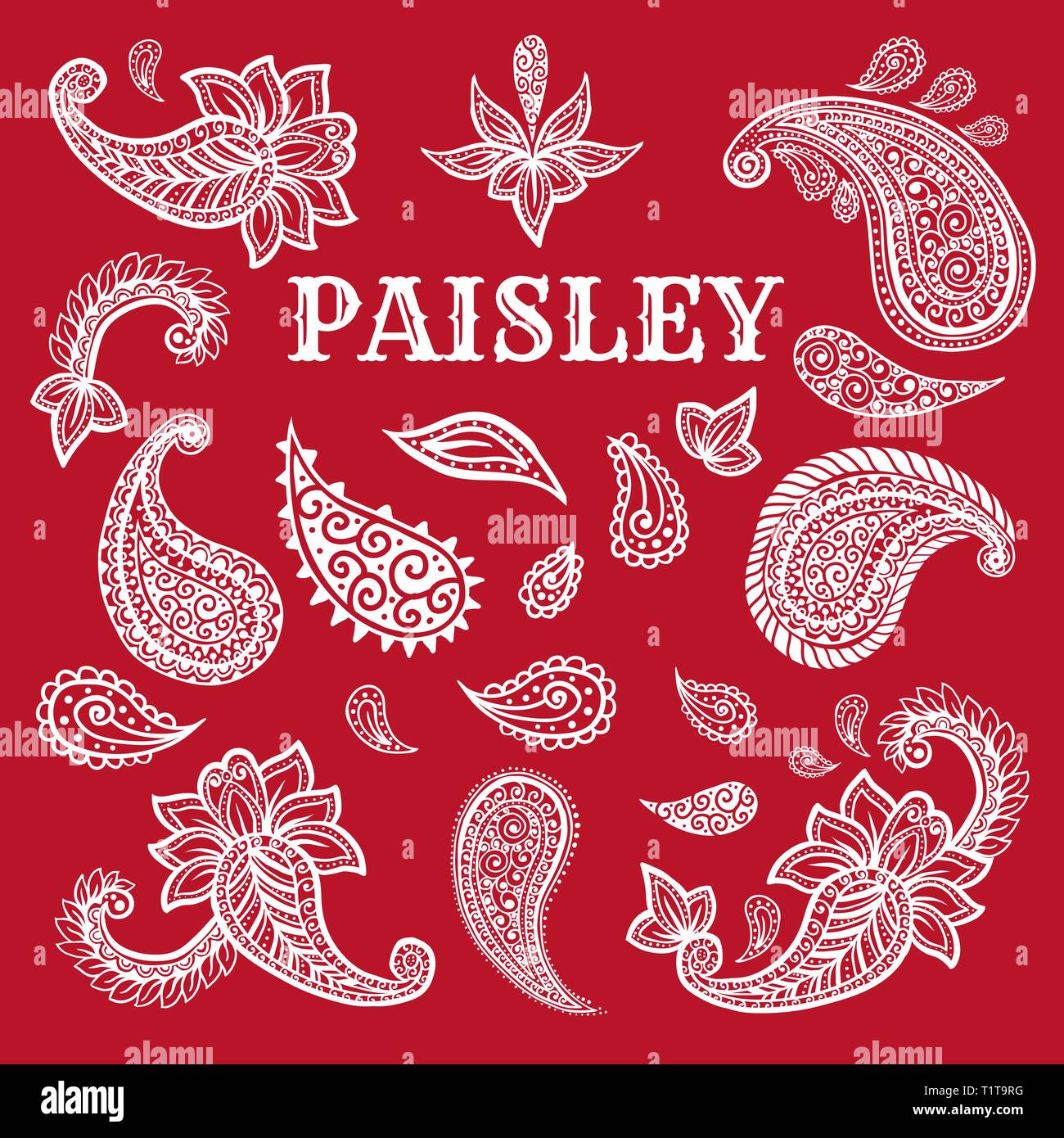 Paisley motifs Stock Vector Images - Alamy