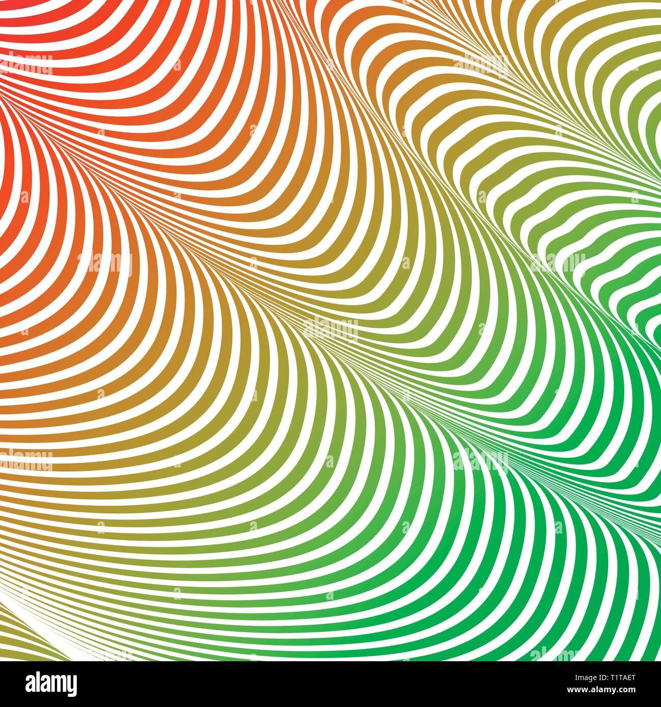 Abstract acid color wavy background, optical art, opart striped. Neon ...