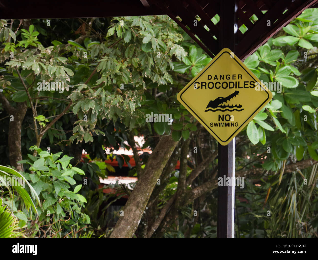 Crocodile sign Stock Photo - Alamy