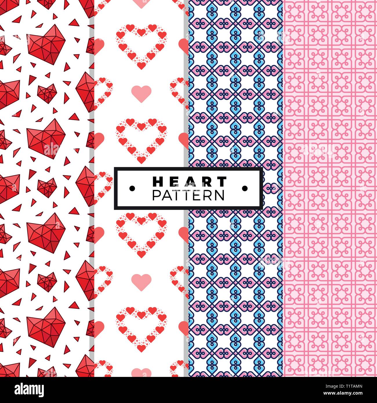 A seamless pattern featuring repeating hearts this romantic texture ...