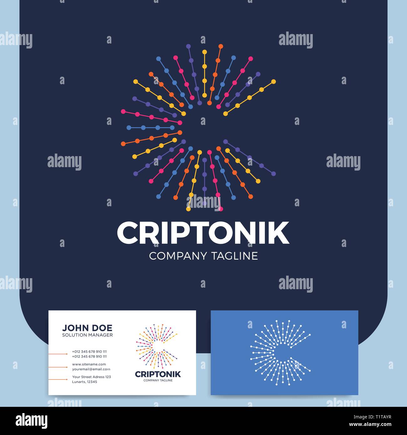 Clever and creative dots or point crypto letter c logo smart and idea ...