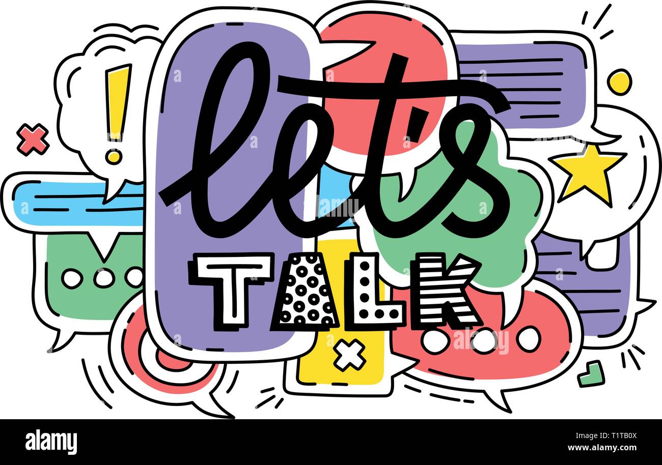 Lets talk word Stock Vector Images - Alamy