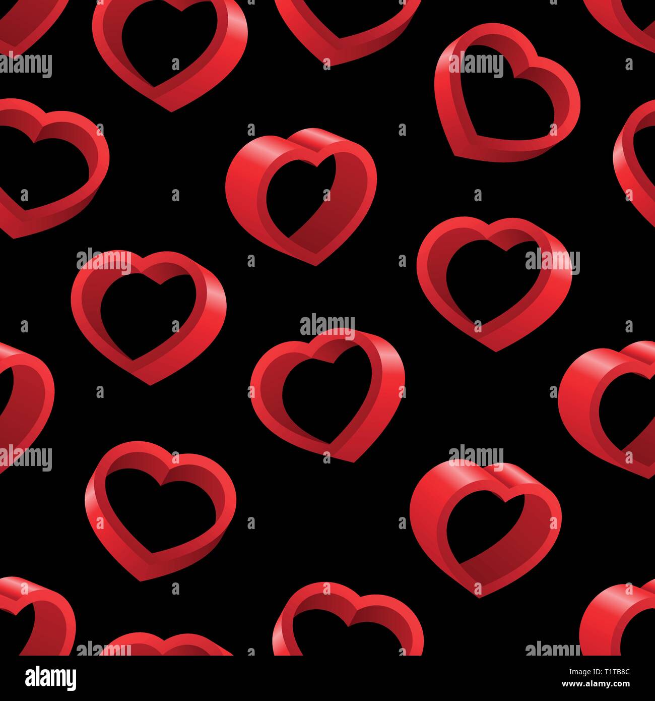 Valentine's day Seamless pattern background with hearts Stock Vector ...