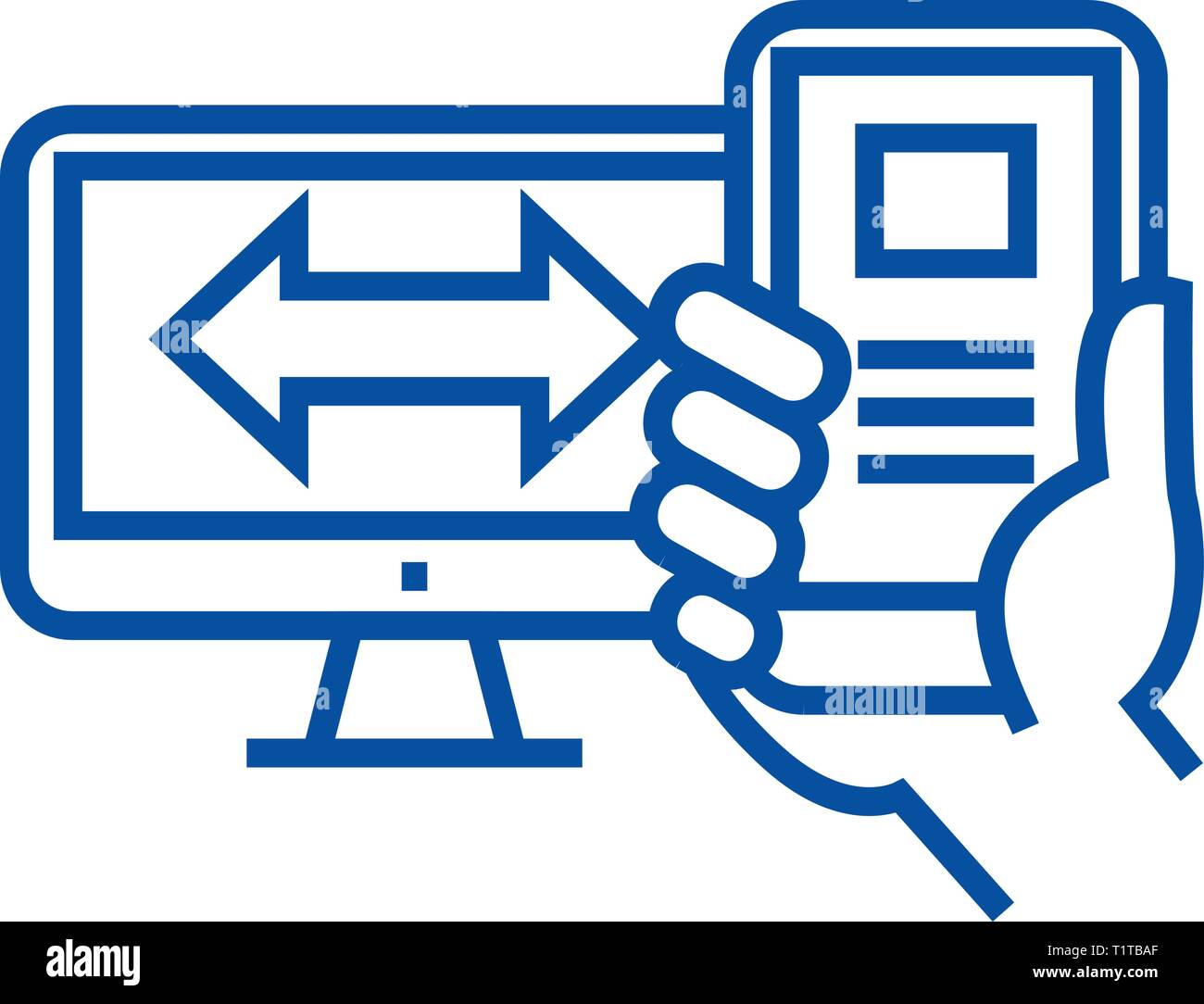 Responsive design line icon concept. Responsive design flat vector ... Responsive design line icon concept. Responsive design flat vector ...
