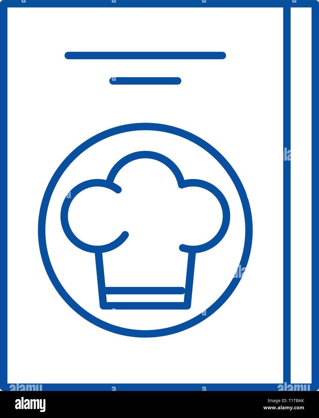 Restaurant bill line icon concept. Restaurant bill flat vector symbol ...