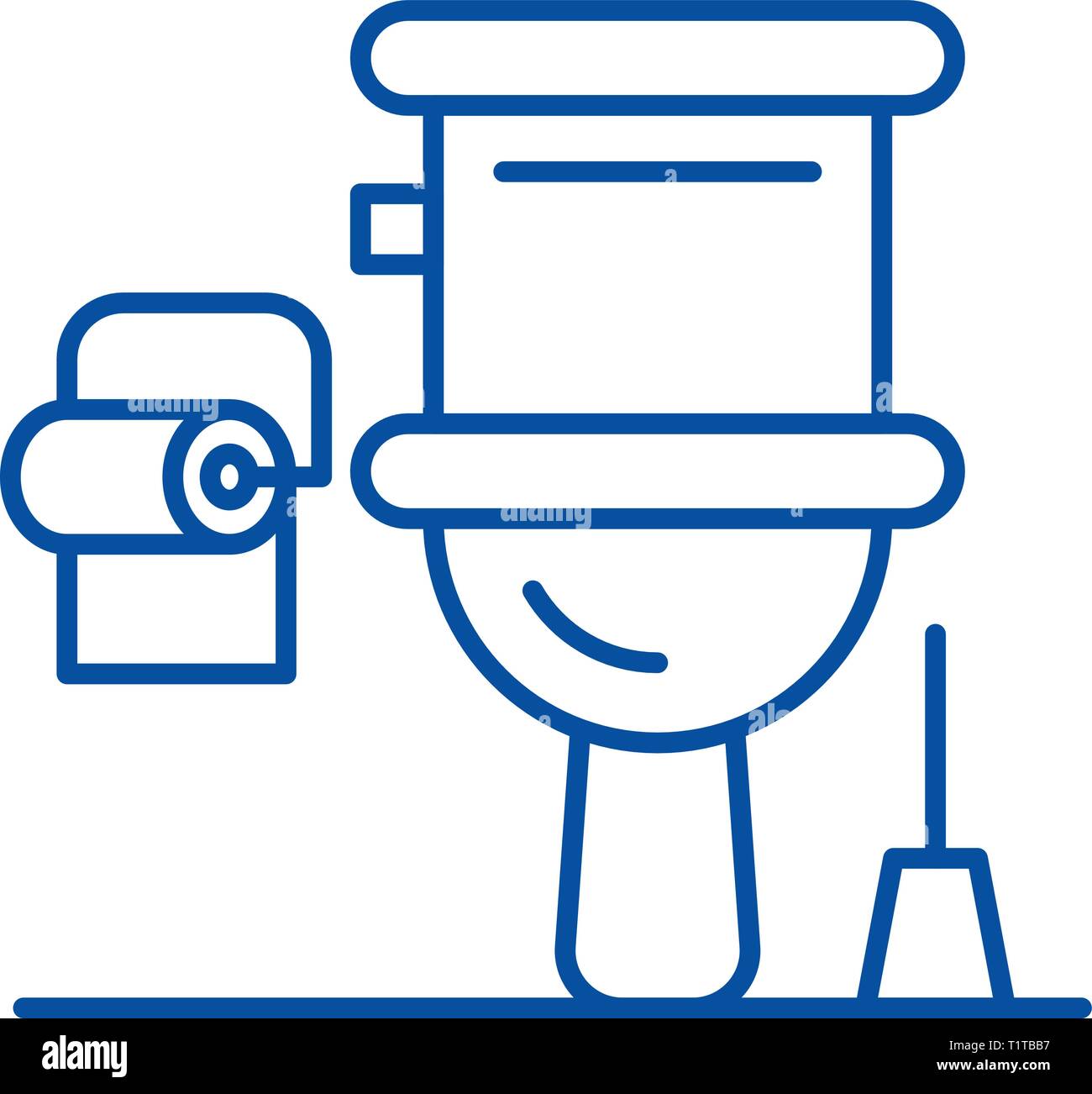 Restroom line icon concept. Restroom flat vector symbol, sign, outline ...