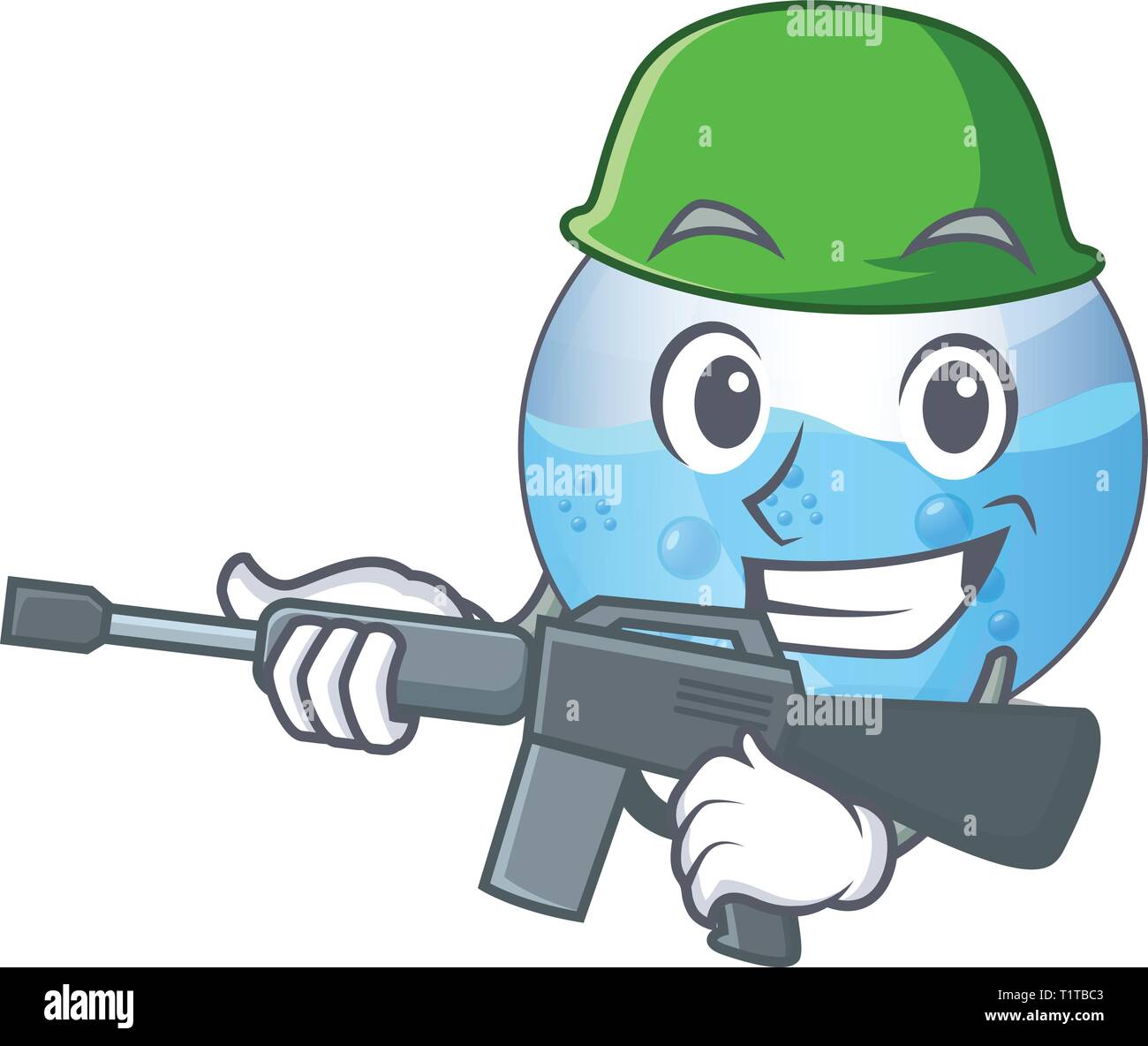 Army bowl aquarium isolated with the cartoon vector illustration Stock ...