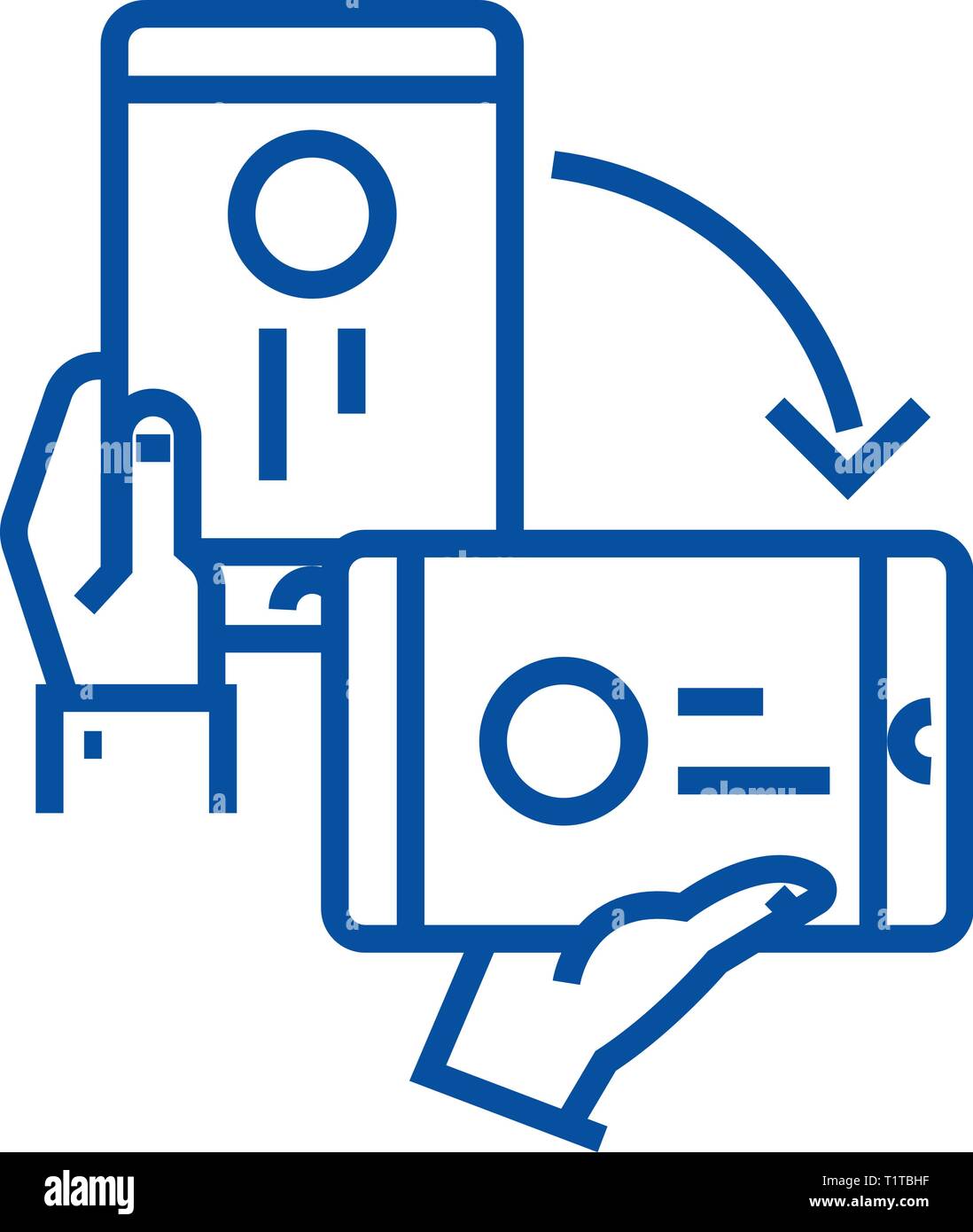 Rotate smartphone line icon concept. Rotate smartphone flat vector ... Rotate smartphone line icon concept. Rotate smartphone flat vector ...