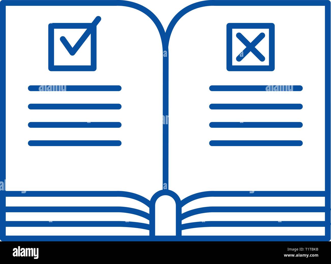 Rules line icon concept. Rules flat vector symbol, sign, outline ... Rules line icon concept. Rules flat vector symbol, sign, outline ...