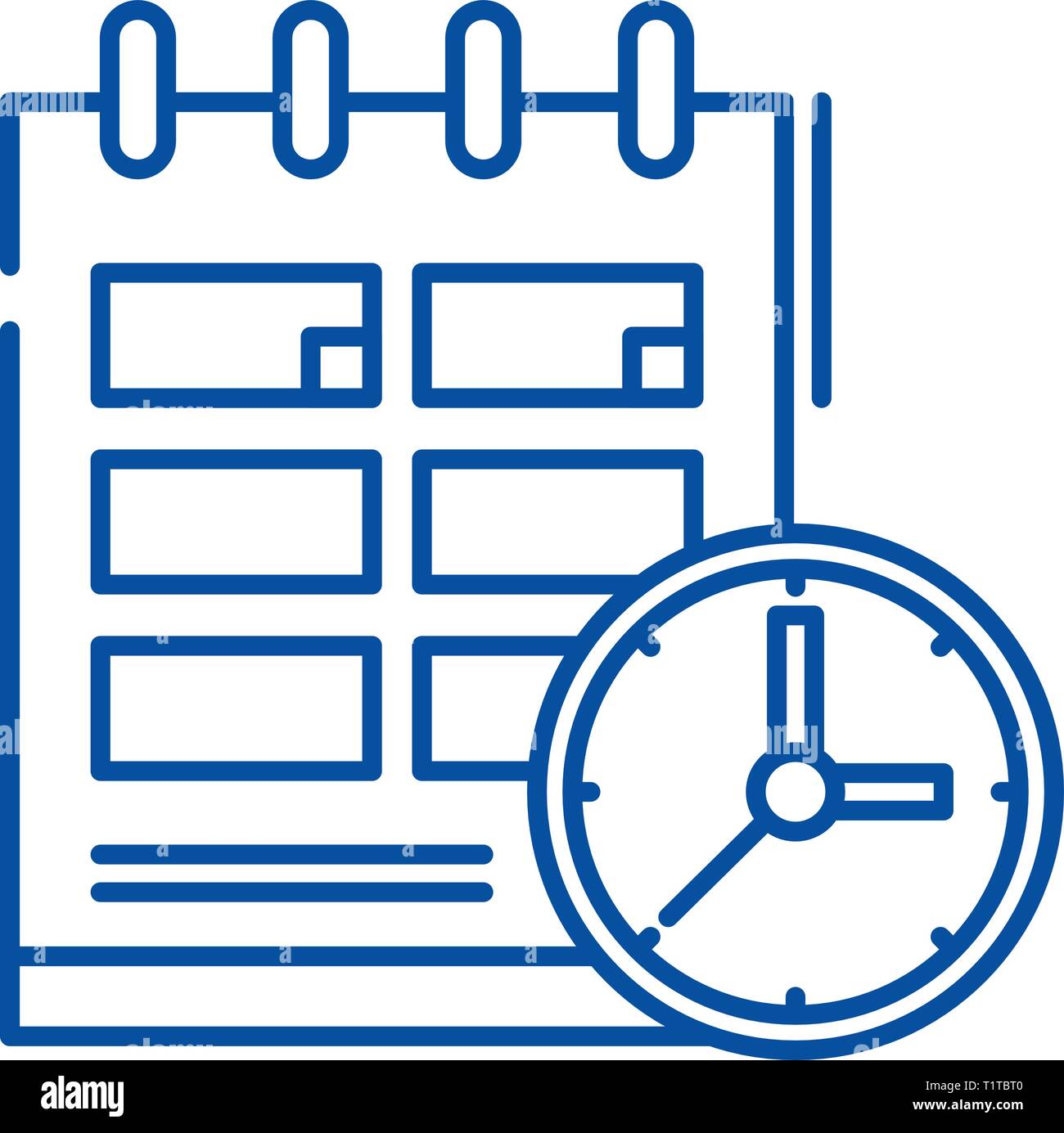 Schedule line icon concept. Schedule flat vector symbol, sign, outline ...