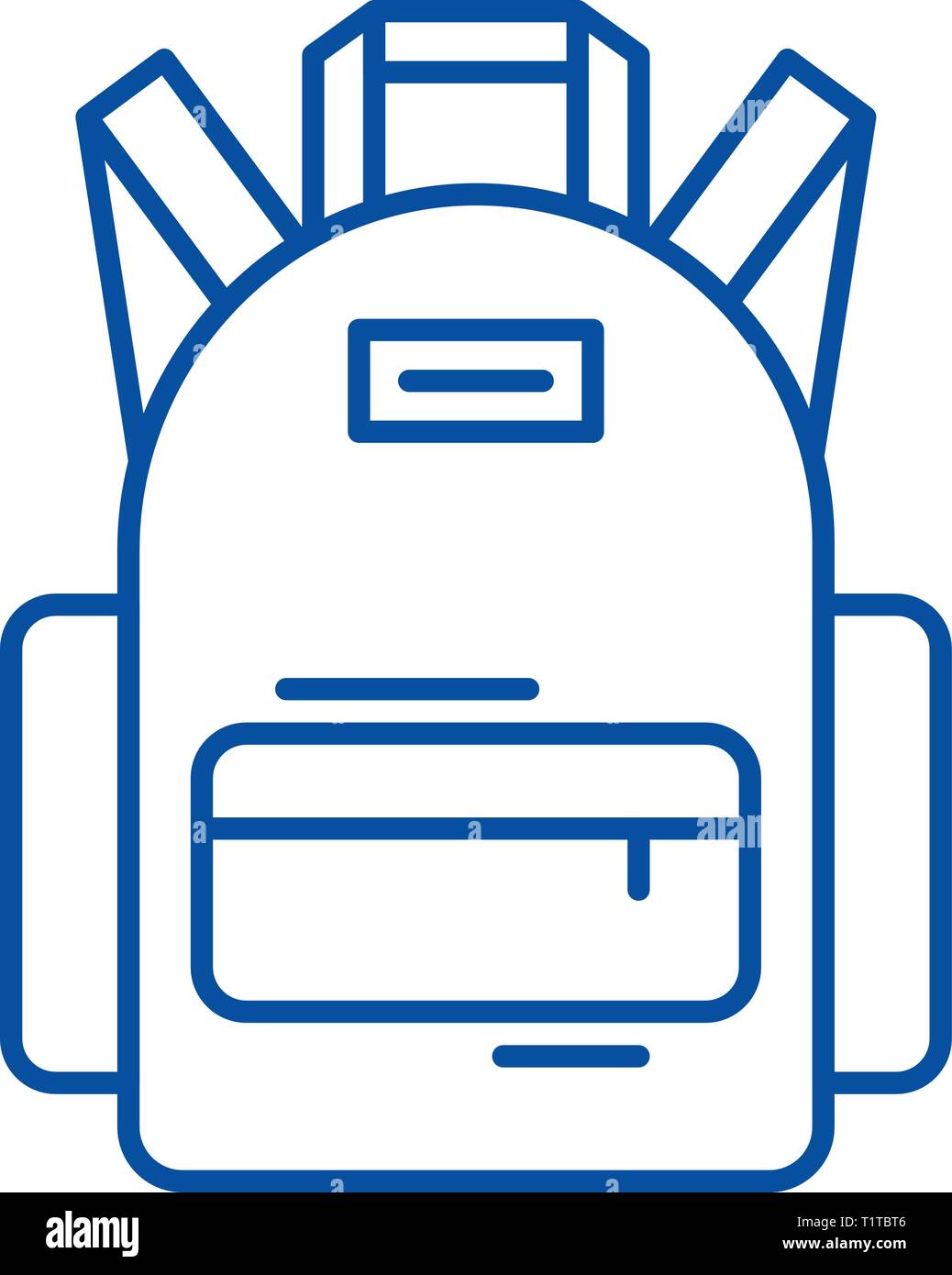 School bag line icon concept. School bag flat vector symbol, sign ...