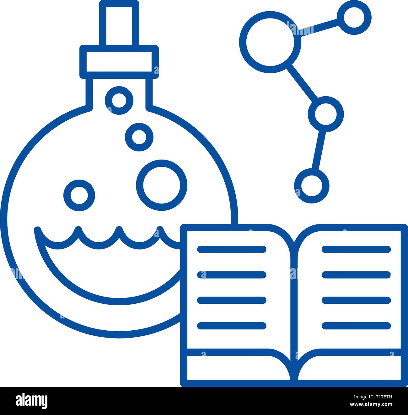 Science line icon concept. Science flat vector symbol, sign, outline ...